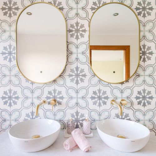 Swansea Orchid Green 45 x 45 Porcelain Pattern Tile - 1.22 sqm perbox Pattern - Tileshack